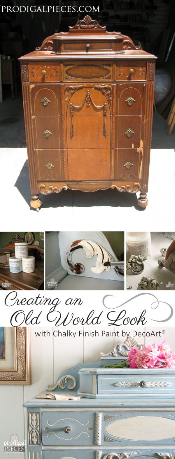 Aged Finish Created by using Paint - Prodigal Pieces