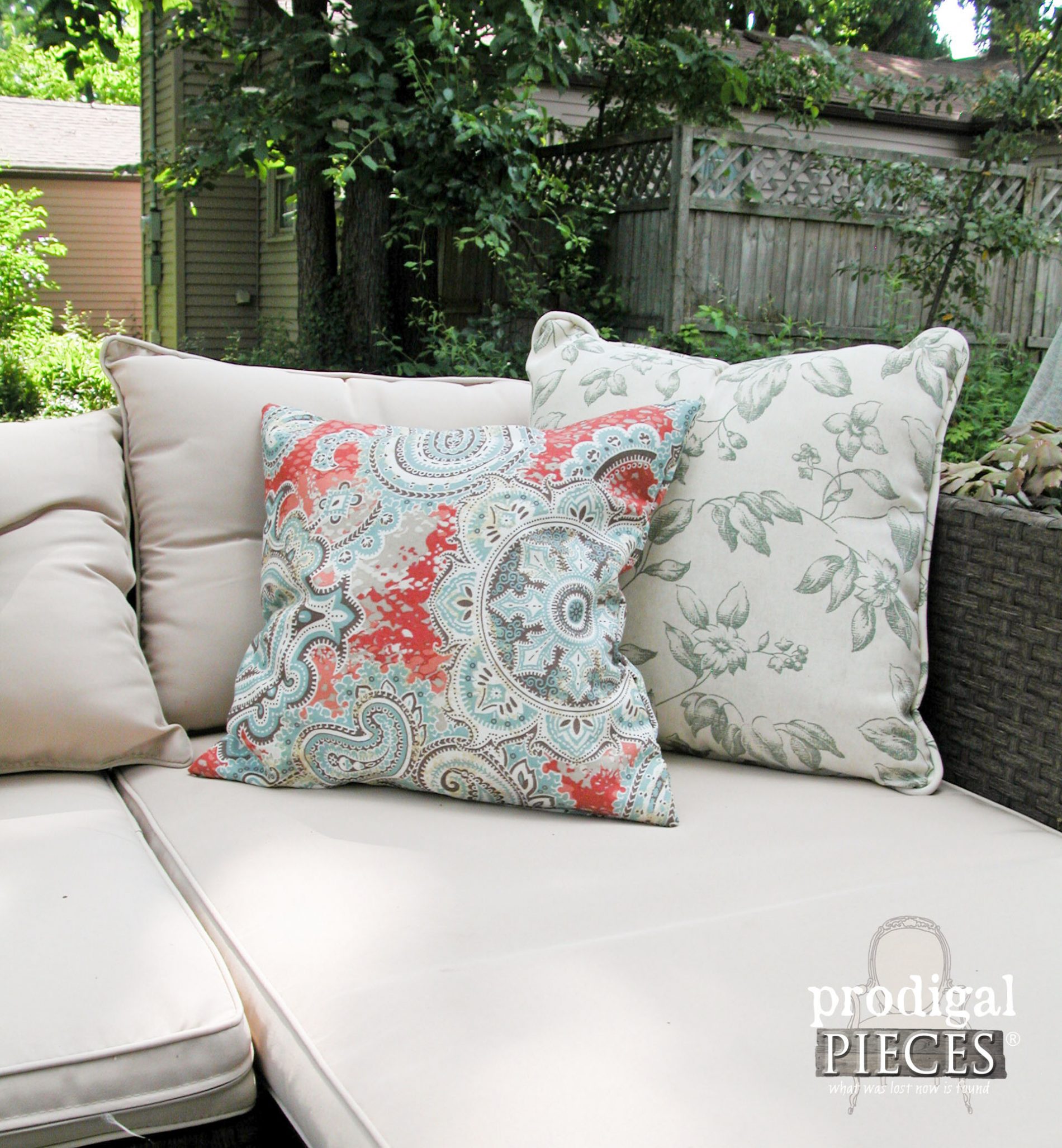 DIY Outdoor Pillows on a Budget - Prodigal Pieces