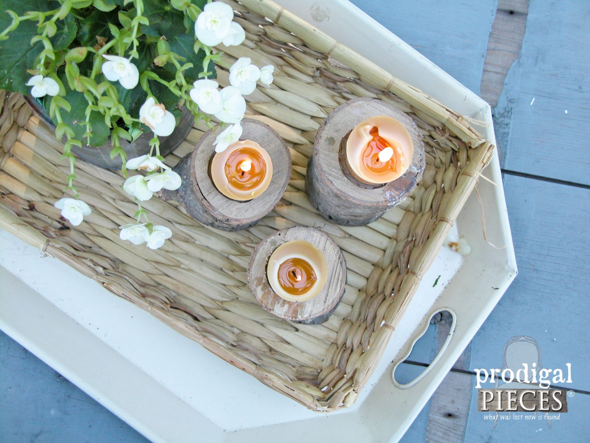 Log Candlesticks ~ A DIY Tutorial - Prodigal Pieces