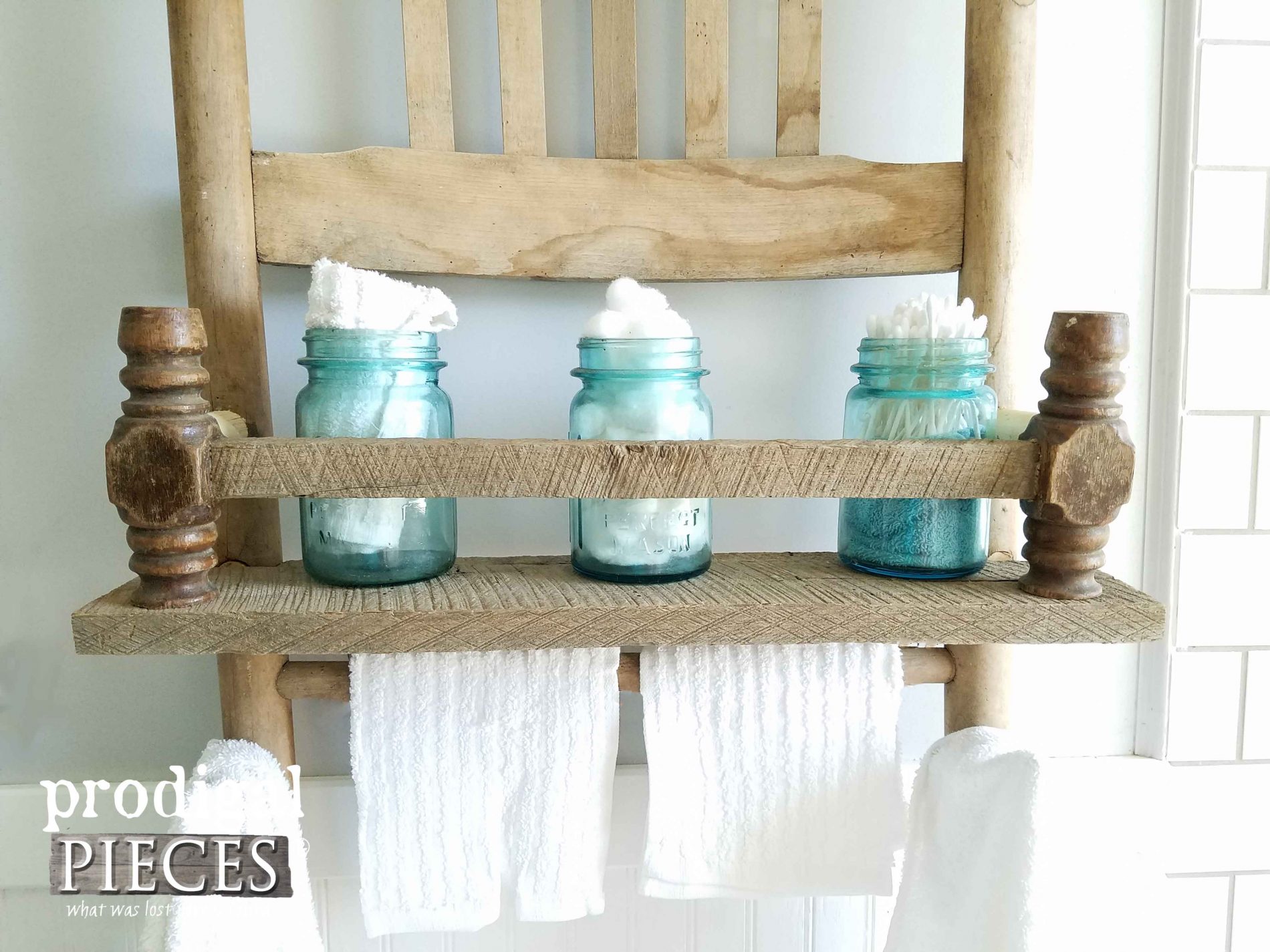 Broken Chair Repurposed into Shelf - Prodigal Pieces