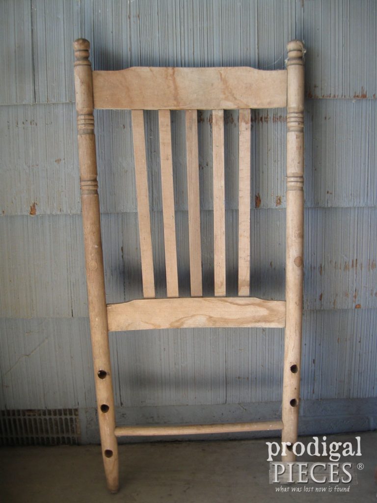 Broken Chair Repurposed into Shelf - Prodigal Pieces