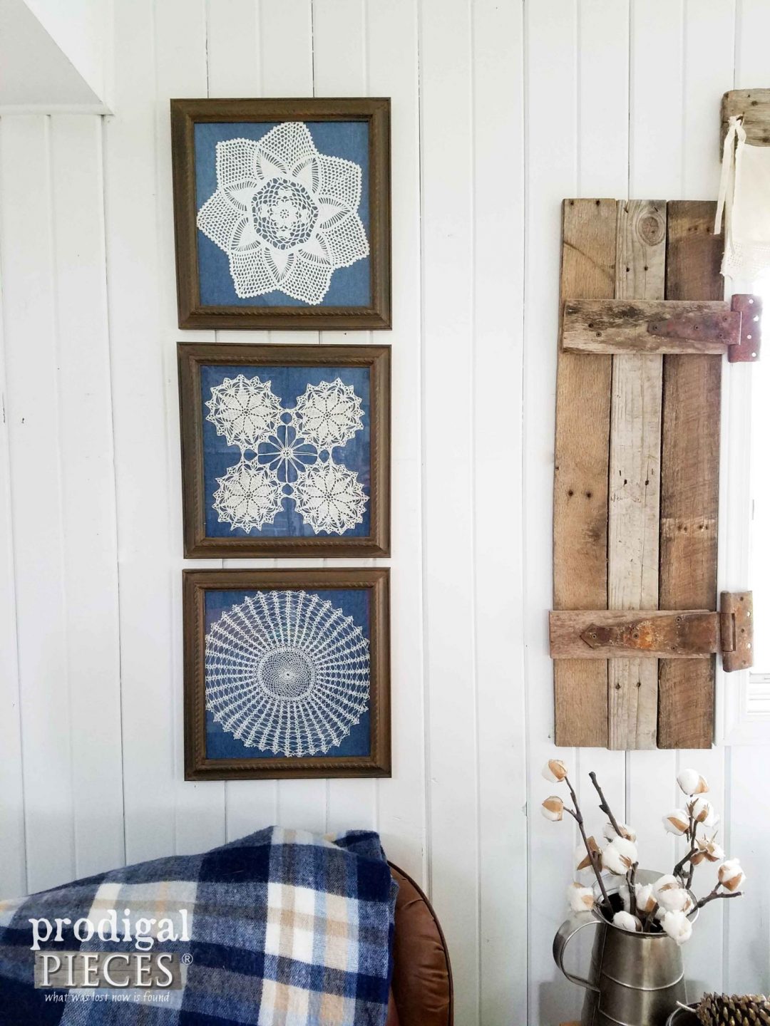 Framed Doily Wall Art from Curbside Finds - Prodigal Pieces