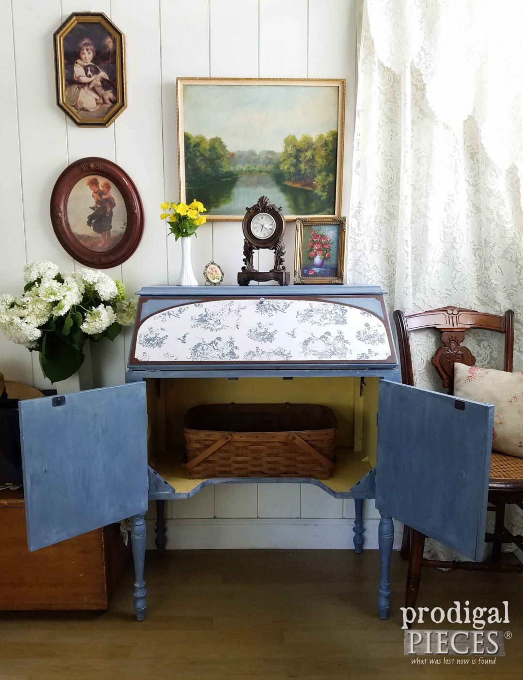 Secretary Desk with English Cottage Style - Prodigal Pieces