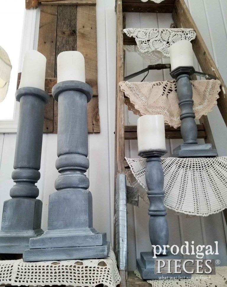 DIY Candlesticks from Repurposed Materials - Prodigal Pieces
