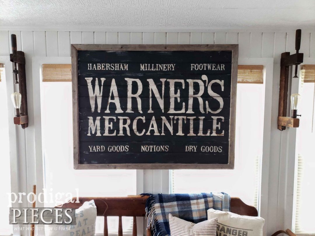 DIY Antique Store Sign with Video Tutorial - Prodigal Pieces
