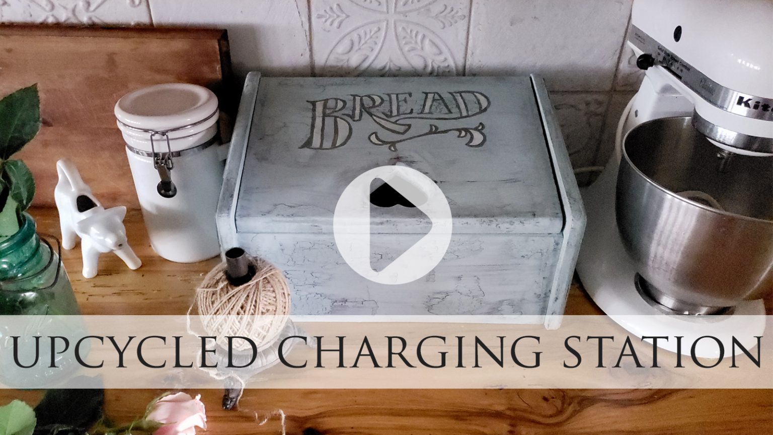 Upcycled Charging Station Bread Box - Prodigal Pieces