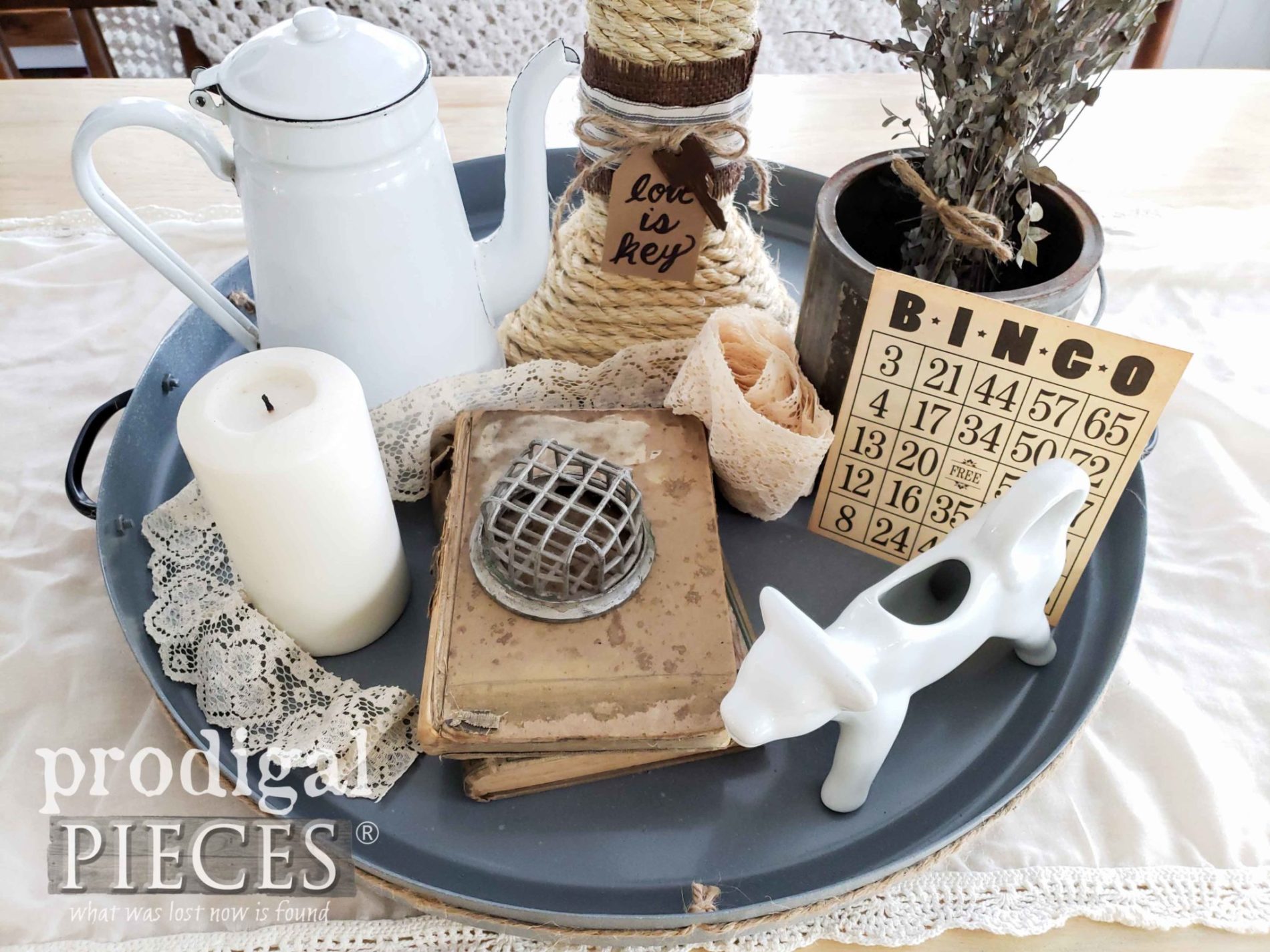 Upcycled Farmhouse Tray from Curbside Table - Prodigal Pieces