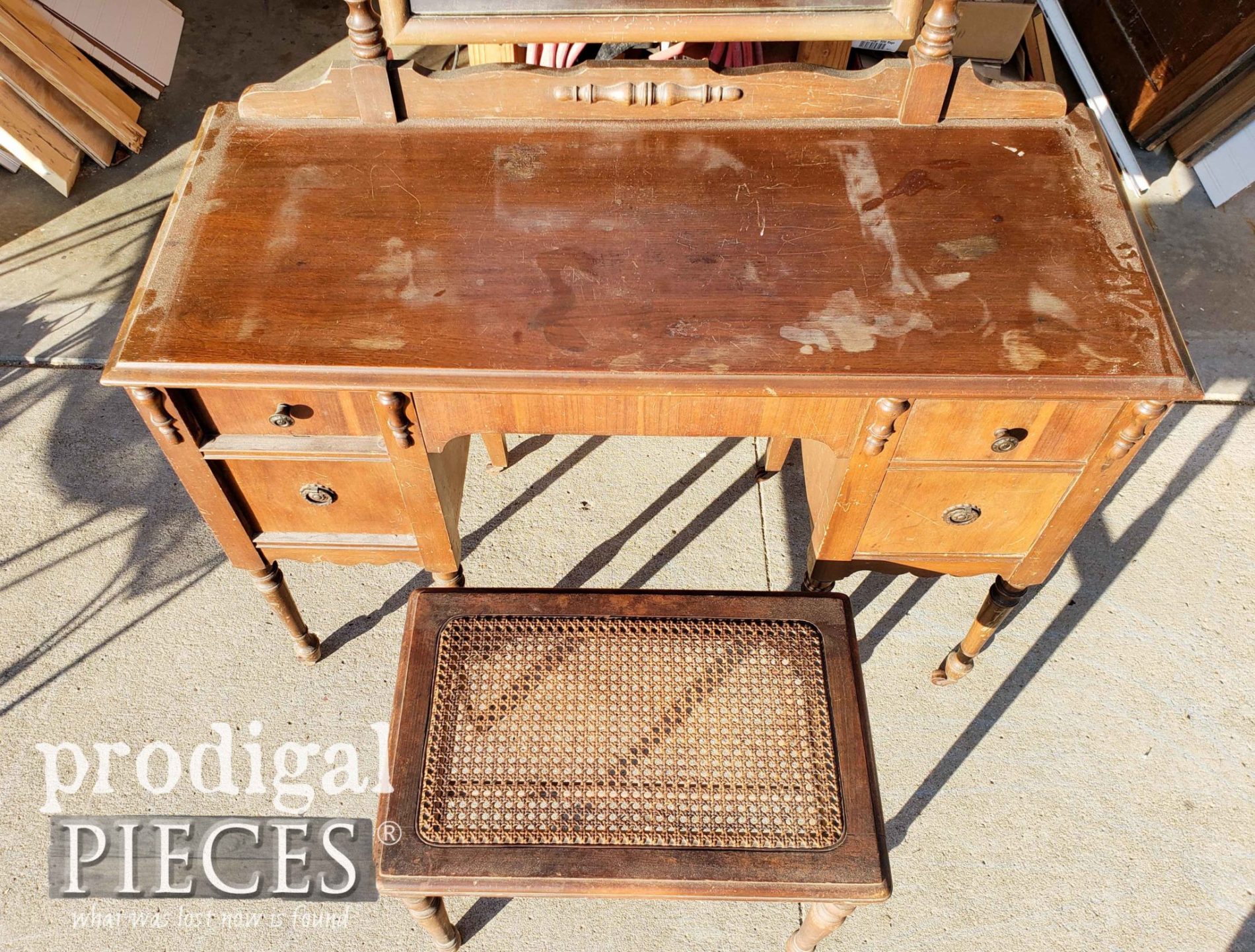 Antique Dressing Table Set Updated - Prodigal Pieces