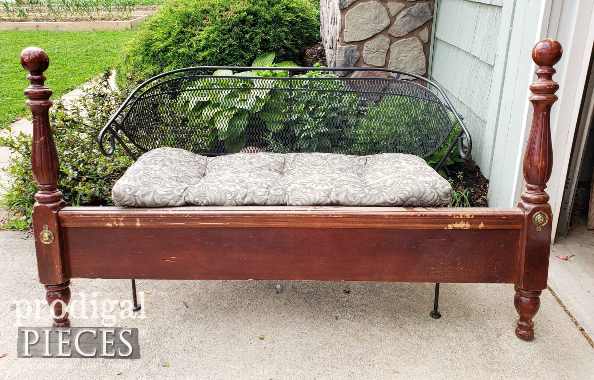 Upcycled Footboard into Home & Garden Decor - Prodigal Pieces