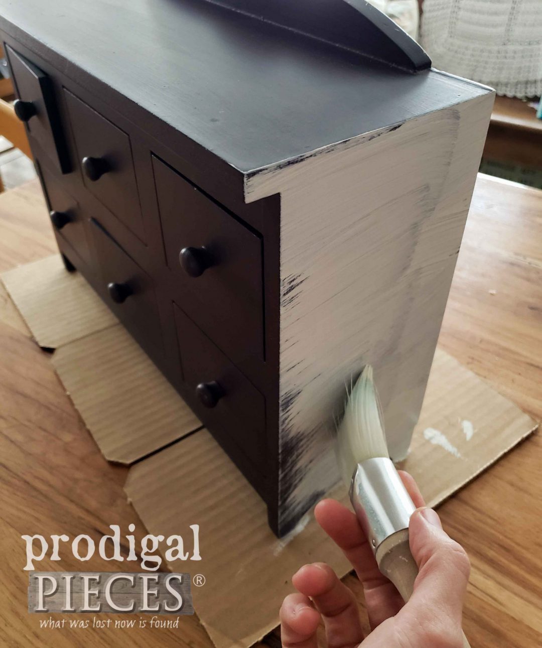 Apothecary Cubby gets "Antiqued" - Prodigal Pieces