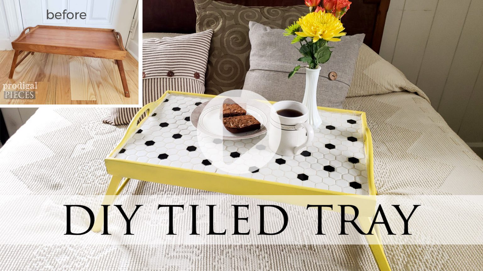 DIY Tiled Tray ~ A Thrifty Makeover - Prodigal Pieces