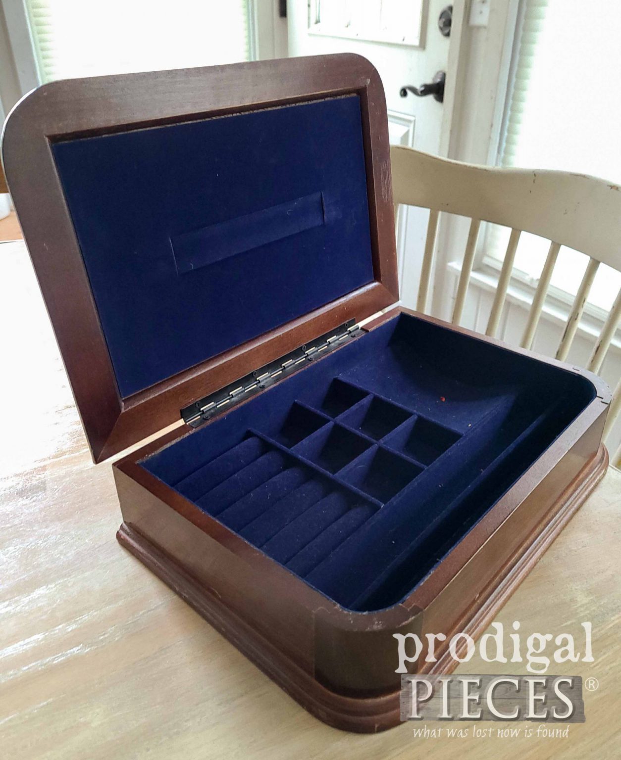 Vintage Jewelry Box Makeover with Peacock Design - Prodigal Pieces