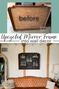 Upcycled Mirror Frame into Wall Decor - Prodigal Pieces