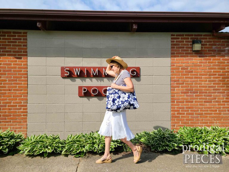 Upcycled Swimsuit into Insulated Beach Bag - Prodigal Pieces