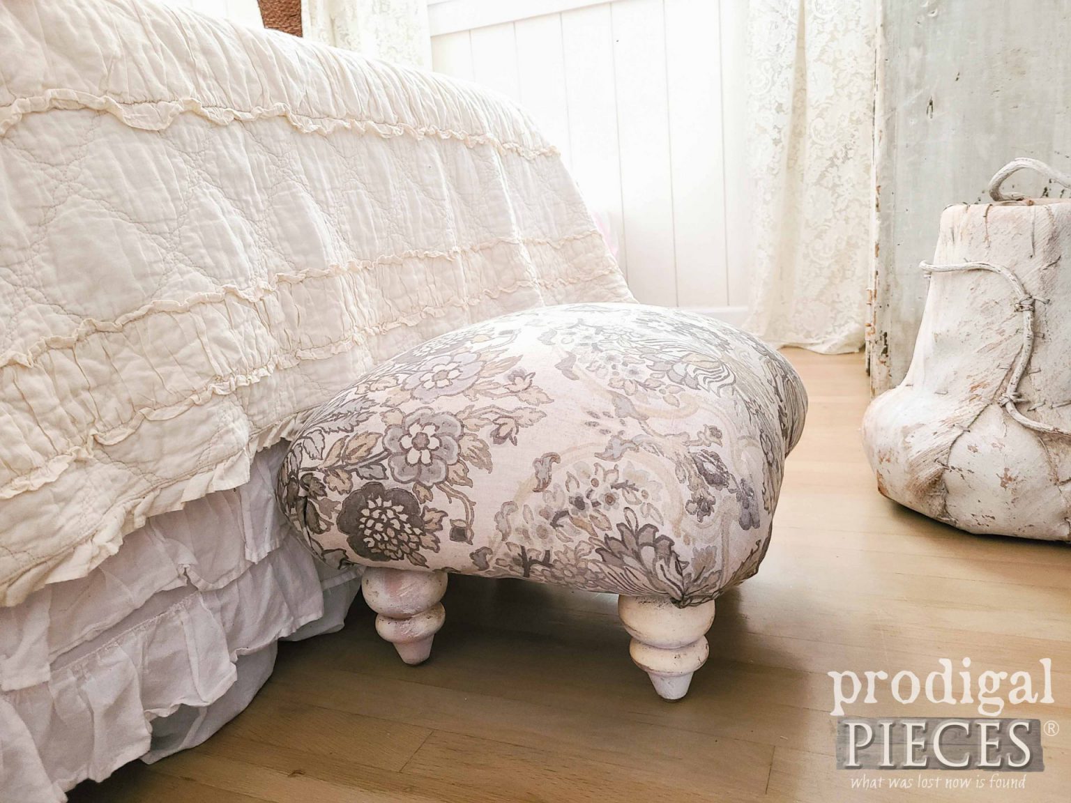Upcycled Ottoman ~ DIY Furniture Build - Prodigal Pieces