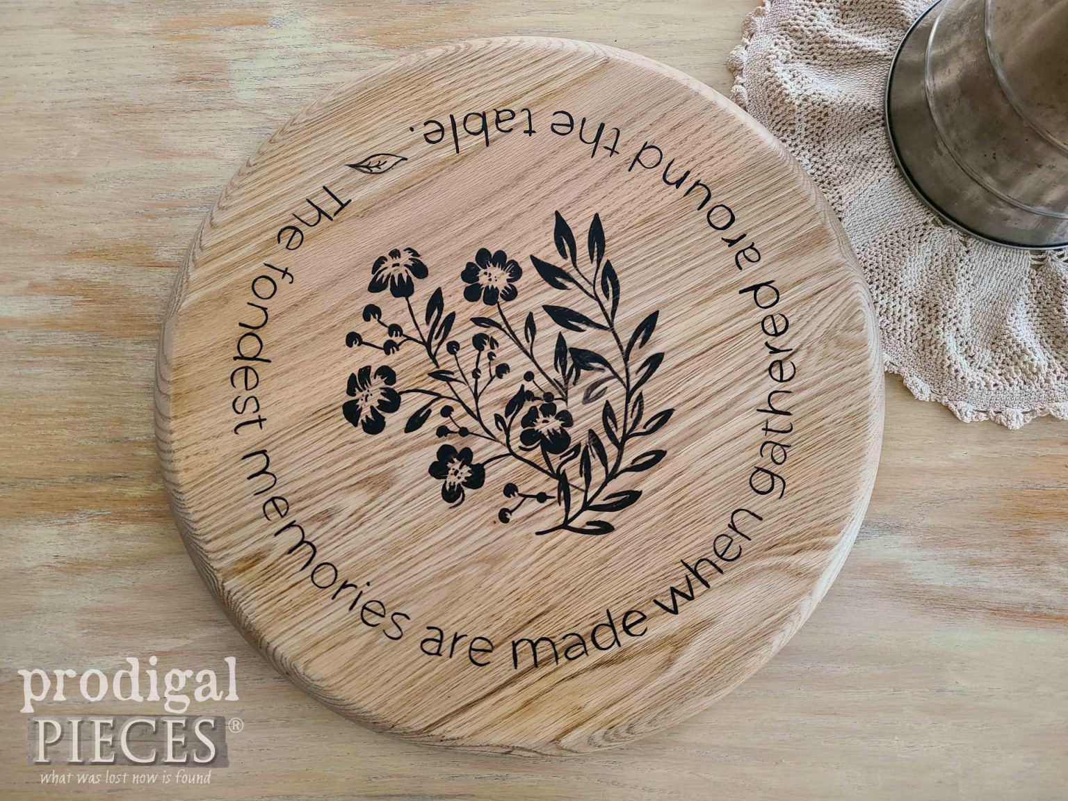 Upcycled Lazy Susan with DIY Tutorial - Prodigal Pieces