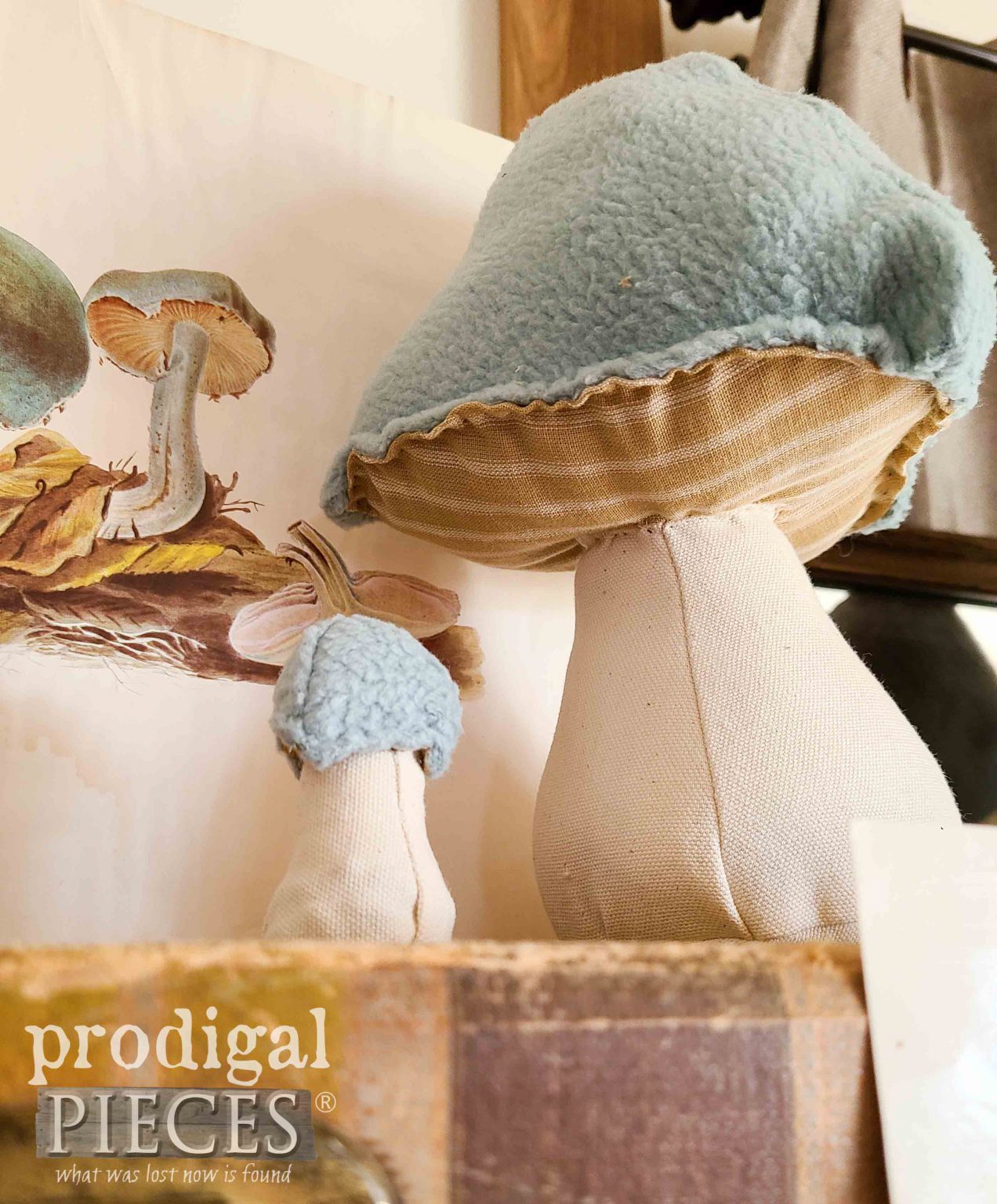 DIY Fabric Mushroom from Refashioned Clothes - Prodigal Pieces