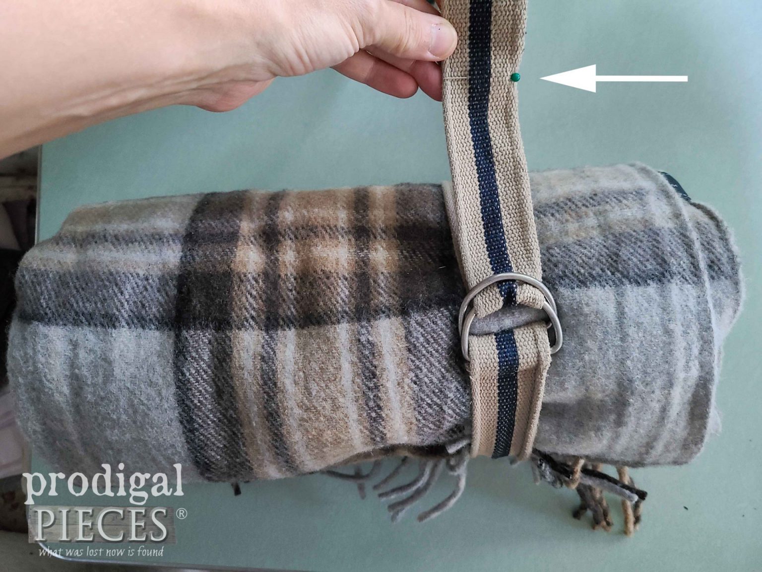 DIY Blanket Carrier from Refashioned Belts - Prodigal Pieces