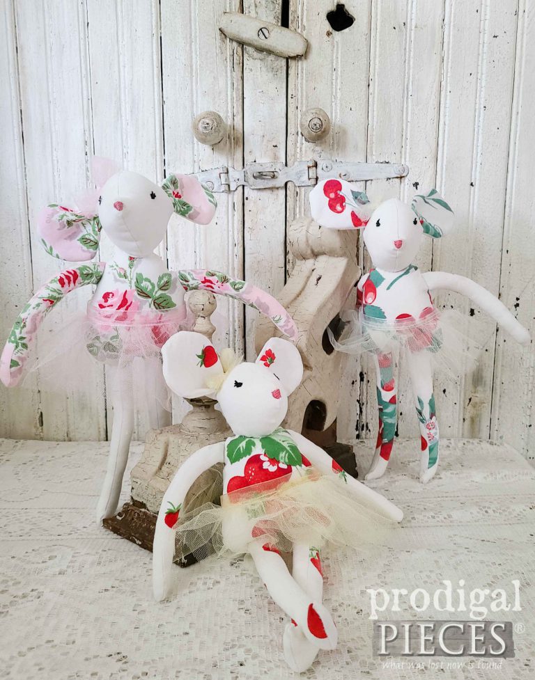 Vintage Tablecloth Upcycled Doll - Prodigal Pieces
