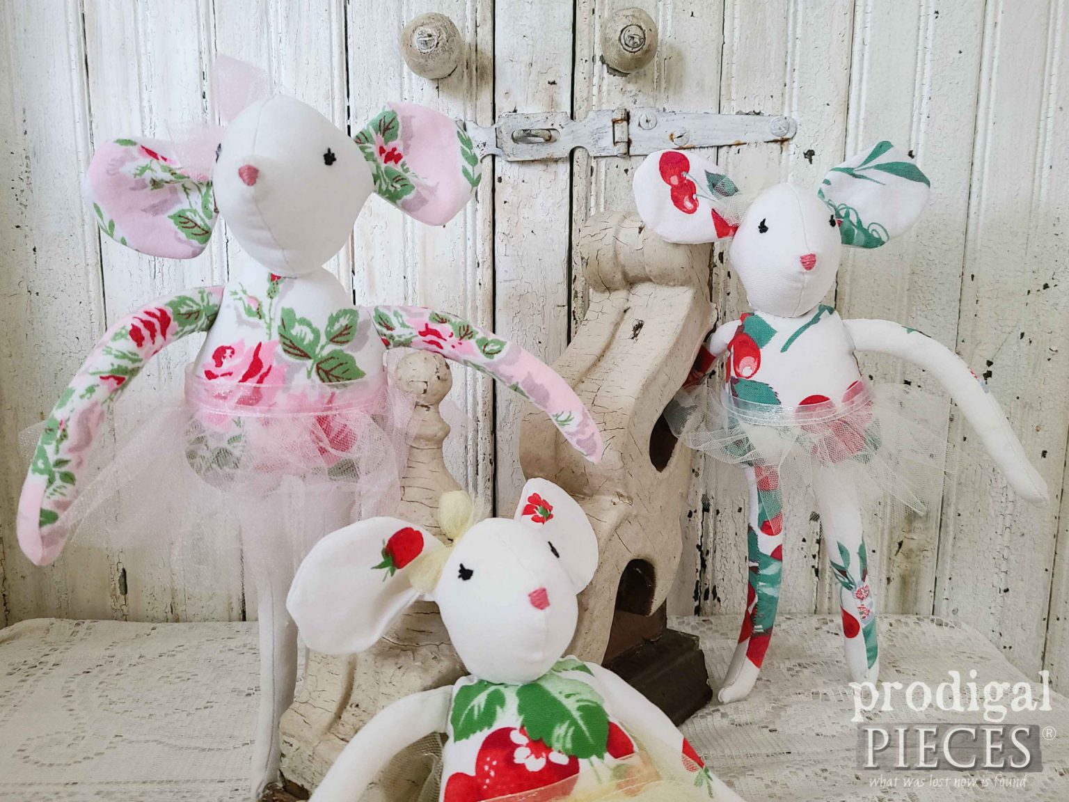 Vintage Tablecloth Upcycled Doll - Prodigal Pieces