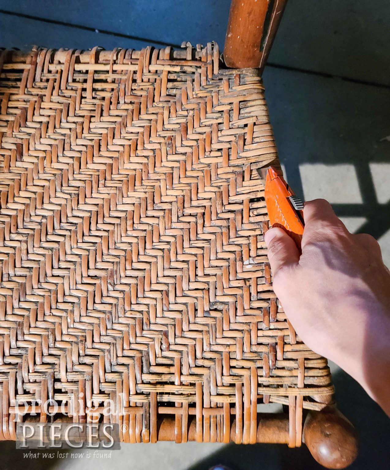 Vintage Caned Chair Upcycled - Prodigal Pieces