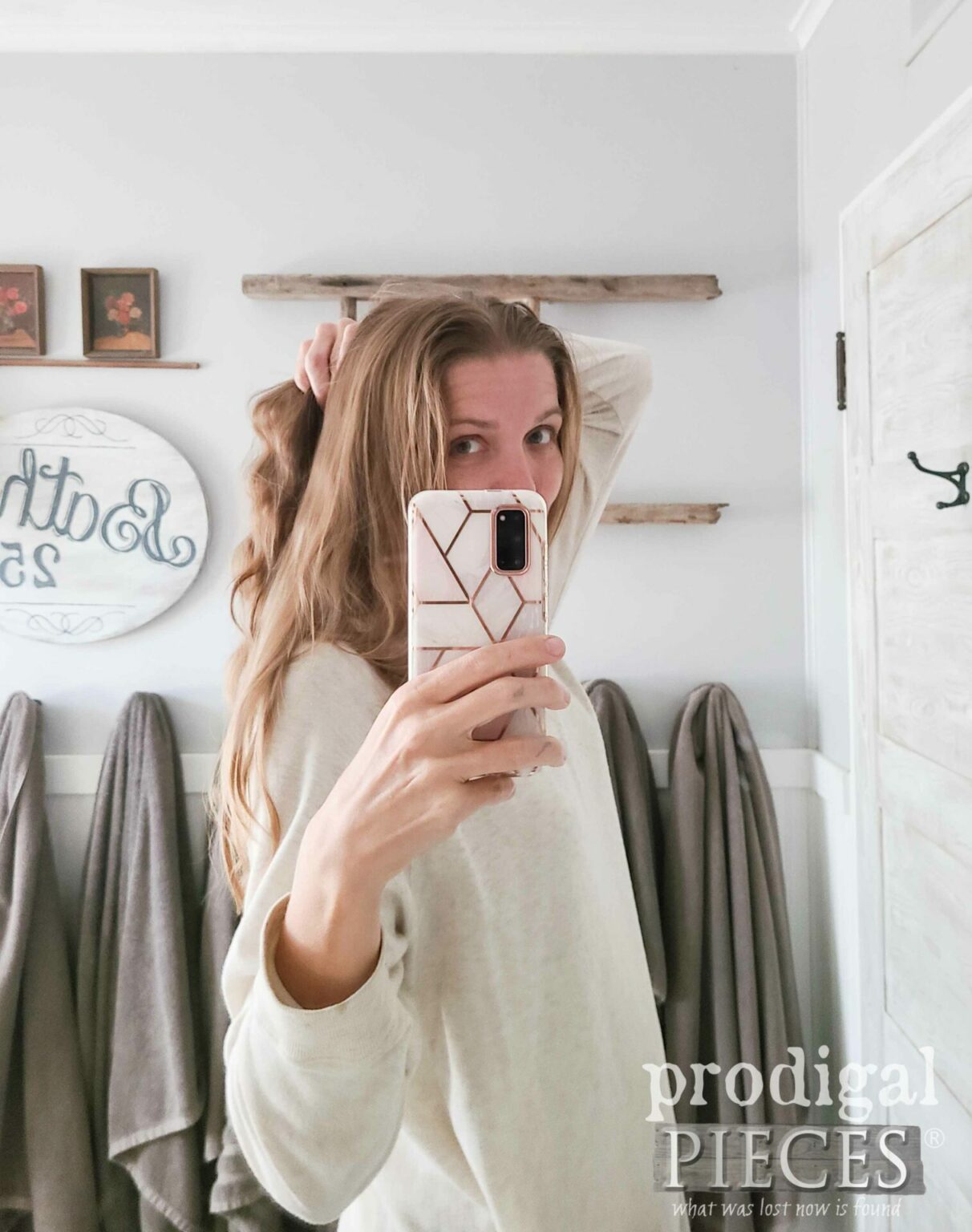 Wavy Girl Hair - DIY Plopping Towel - Prodigal Pieces