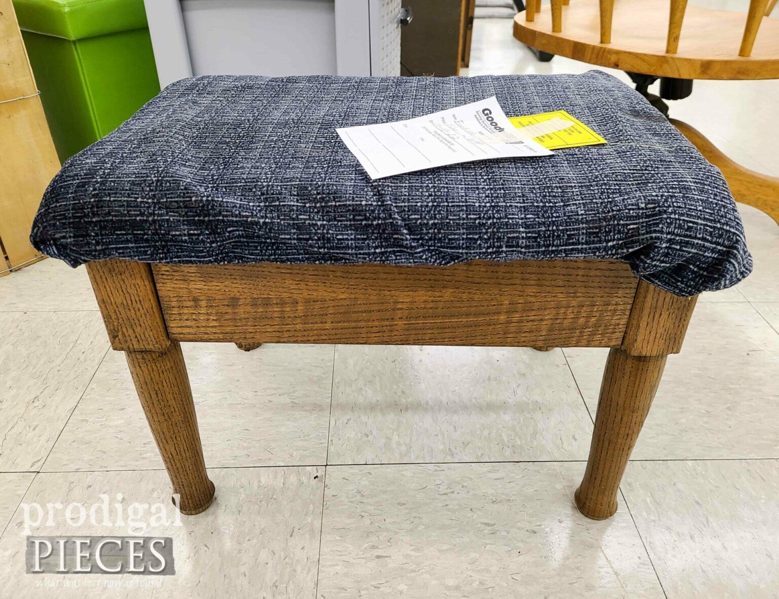 Thrifted Footstool Makeover - Prodigal Pieces