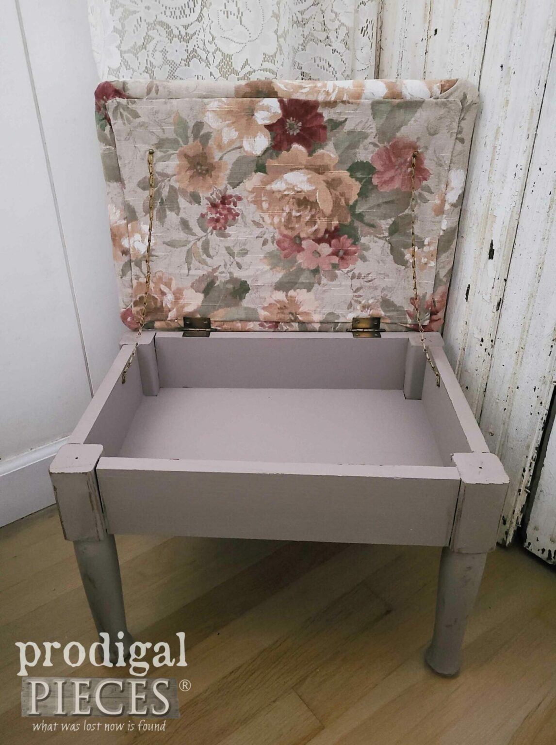 Thrifted Footstool Makeover - Prodigal Pieces