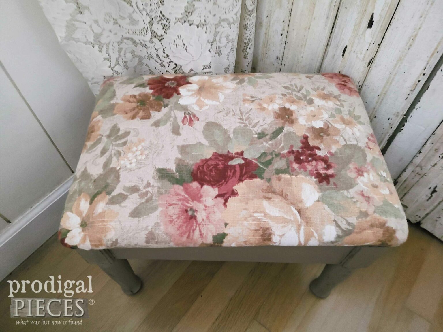 Thrifted Footstool Makeover - Prodigal Pieces