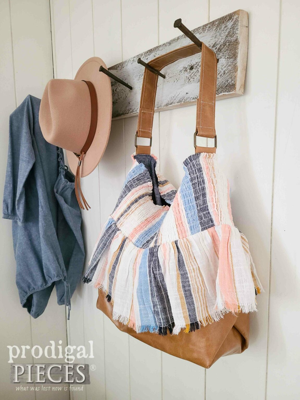DIY Boho Bag from Refashioned Skirt - Prodigal Pieces