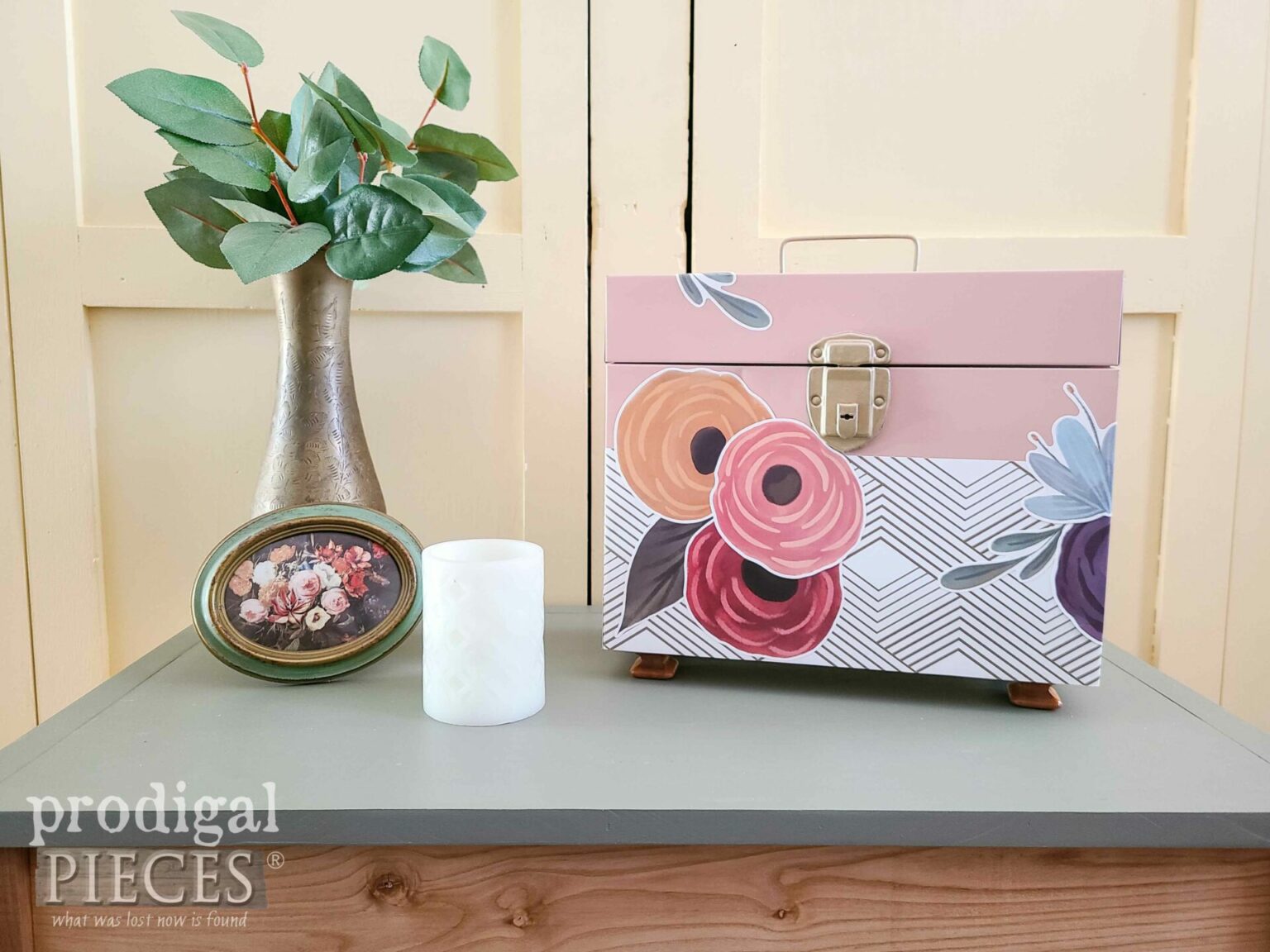 Metal File Box Upcycled - Prodigal Pieces