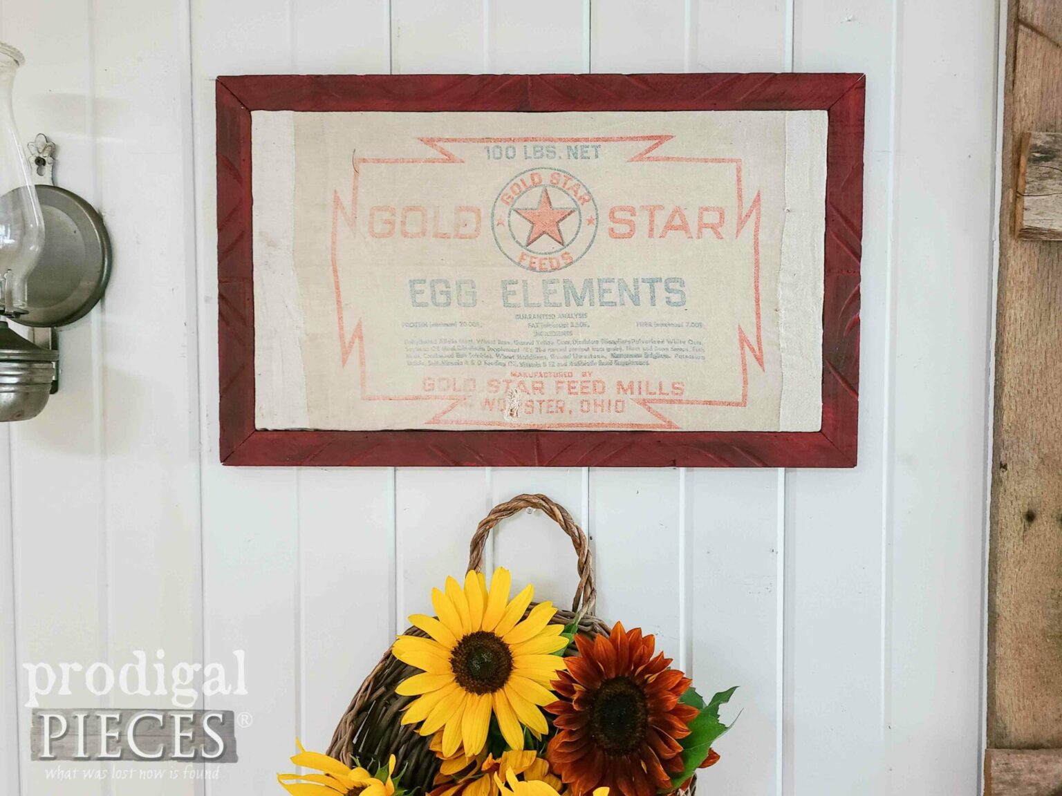 Thrifted Frame Grain Sack Art - Prodigal Pieces