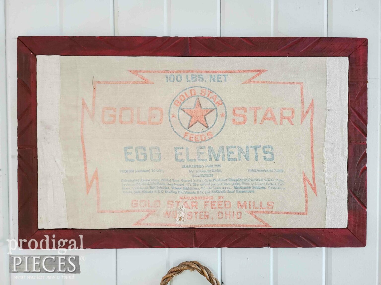 Thrifted Frame Grain Sack Art - Prodigal Pieces