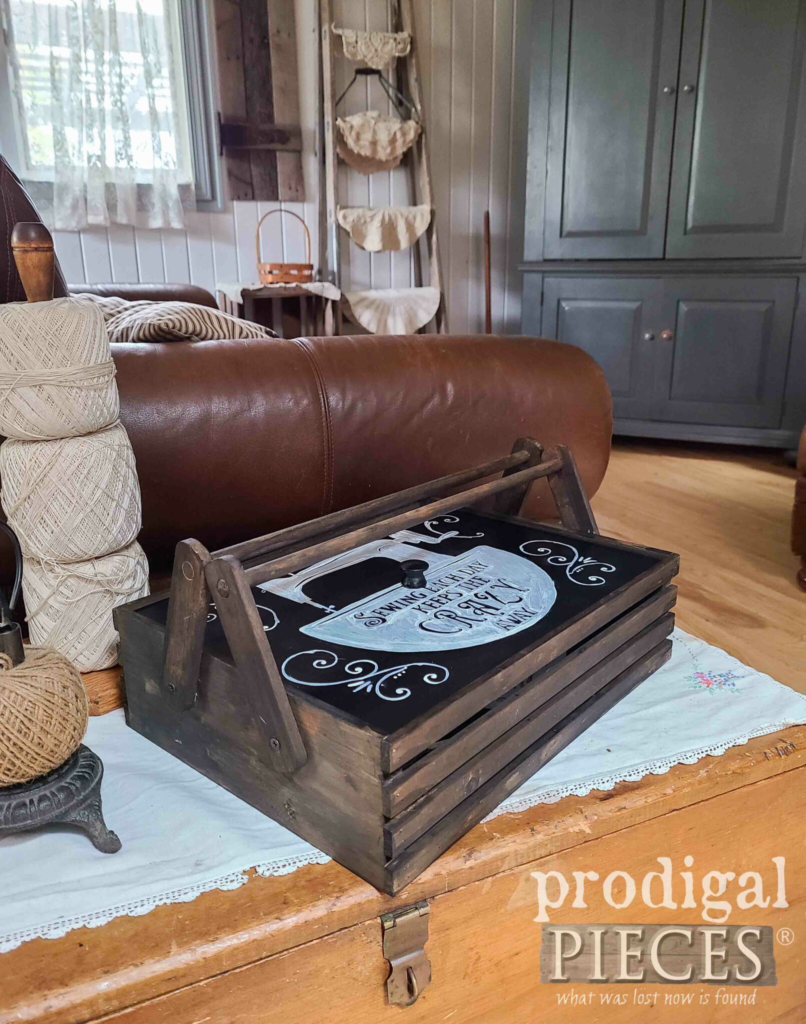 Vintage Sewing Box Makeover - Prodigal Pieces