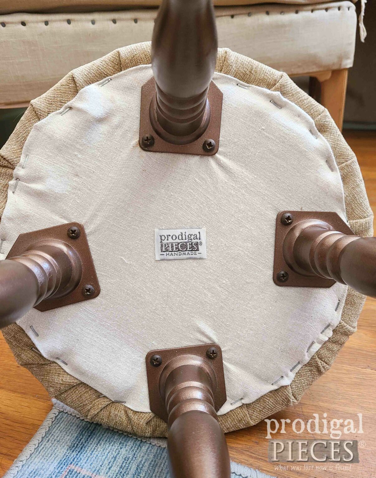 Vintage Footstool Makeover - Prodigal Pieces