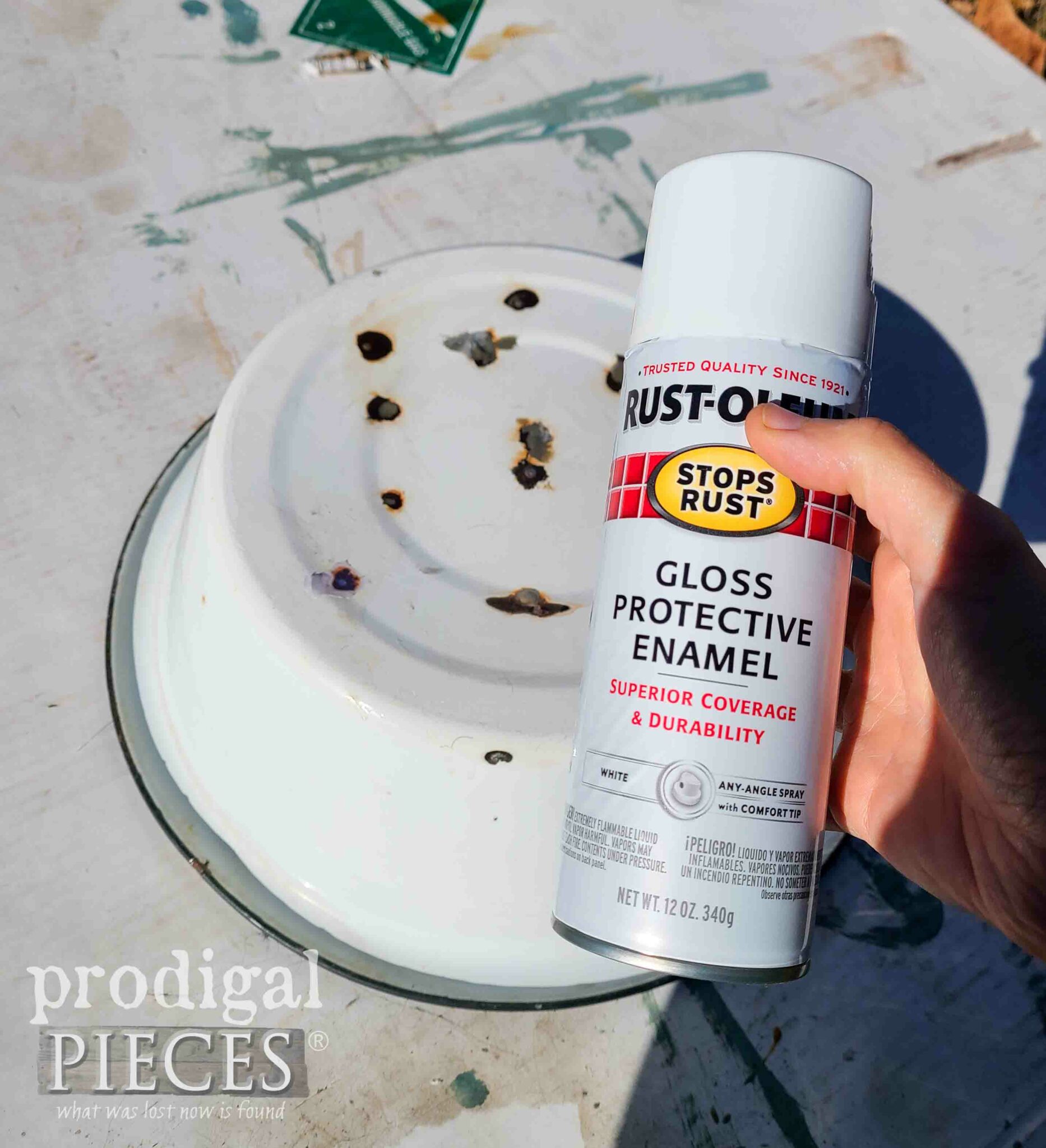 Repaired Enamel Wash Basin - Prodigal Pieces