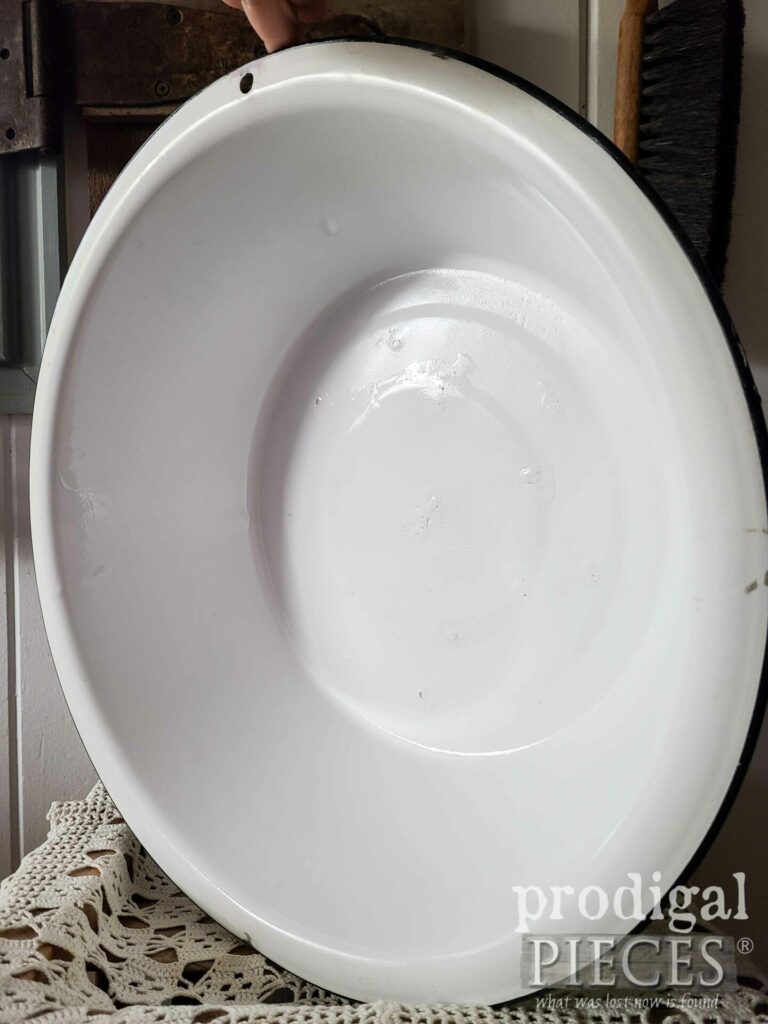 Repaired Enamel Wash Basin - Prodigal Pieces